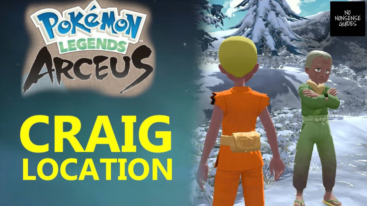 Craig Location in Pokemon Legends Arceus - Setting Up Icepeak Camp ...