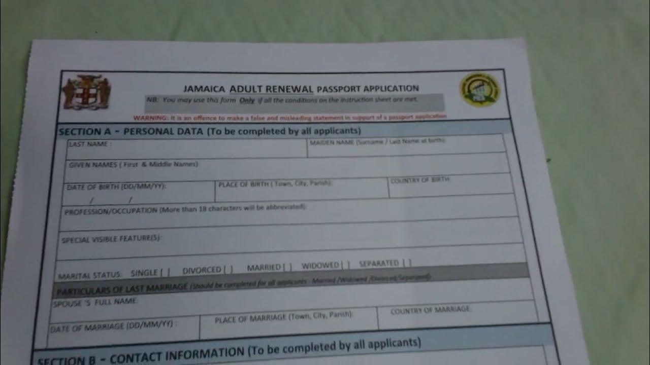 How To Fill Out Jamaica Adult Renewal Passport Application YouTube how-to-fill-out-jamaica-adult-renewal-passport-application-youtube