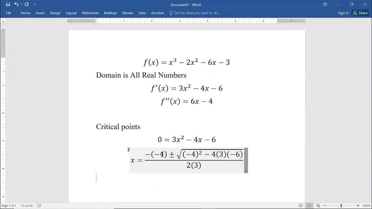 Calculus 1. Section 3.5a Curve Sketching - YouTube