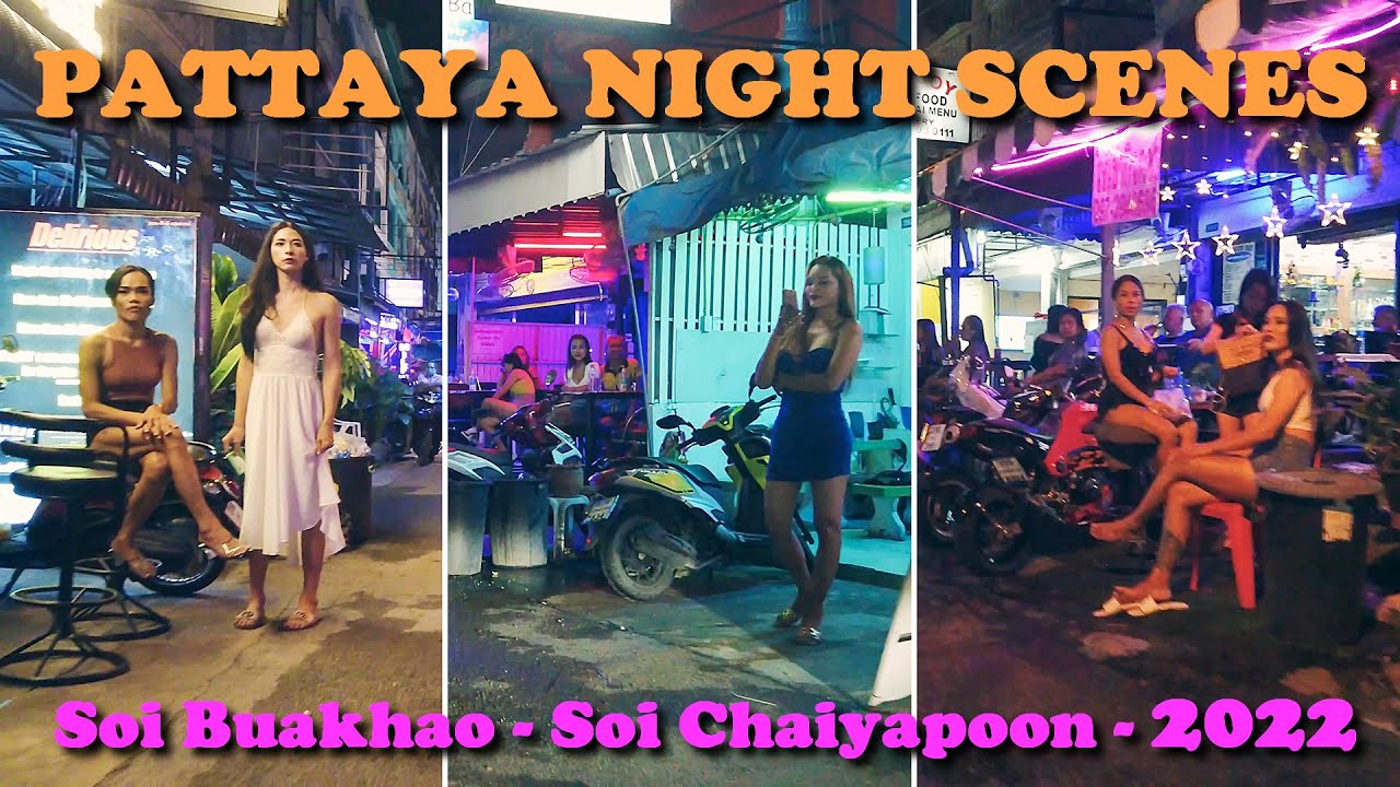Pattaya Nightlife 4k walk night scenes 👯 Soi Buakhao - Soi Chaiyapoon - Bars - Girls - Ladies ...