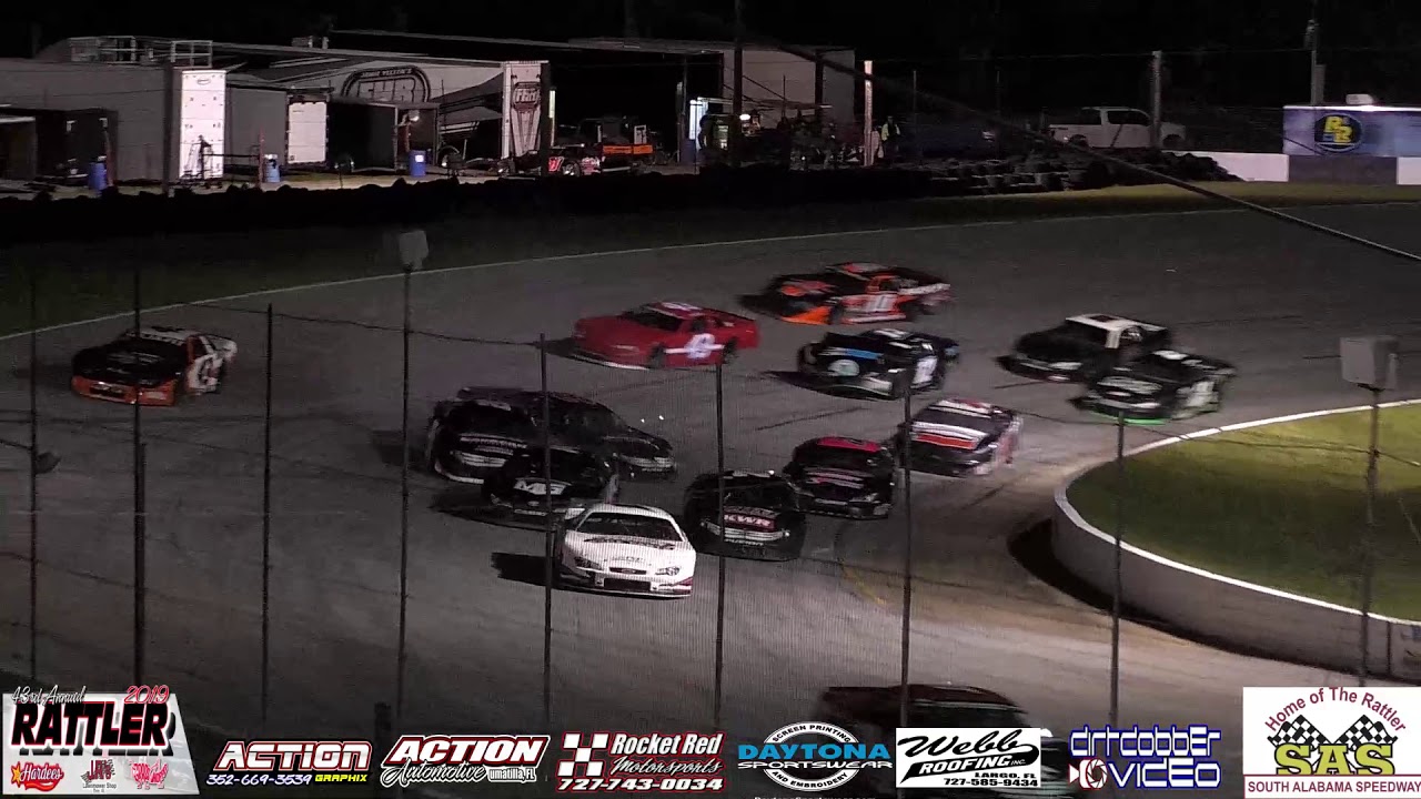 Pro Late Model Highlight Video South Alabama Speedway 3/16/19 - YouTube