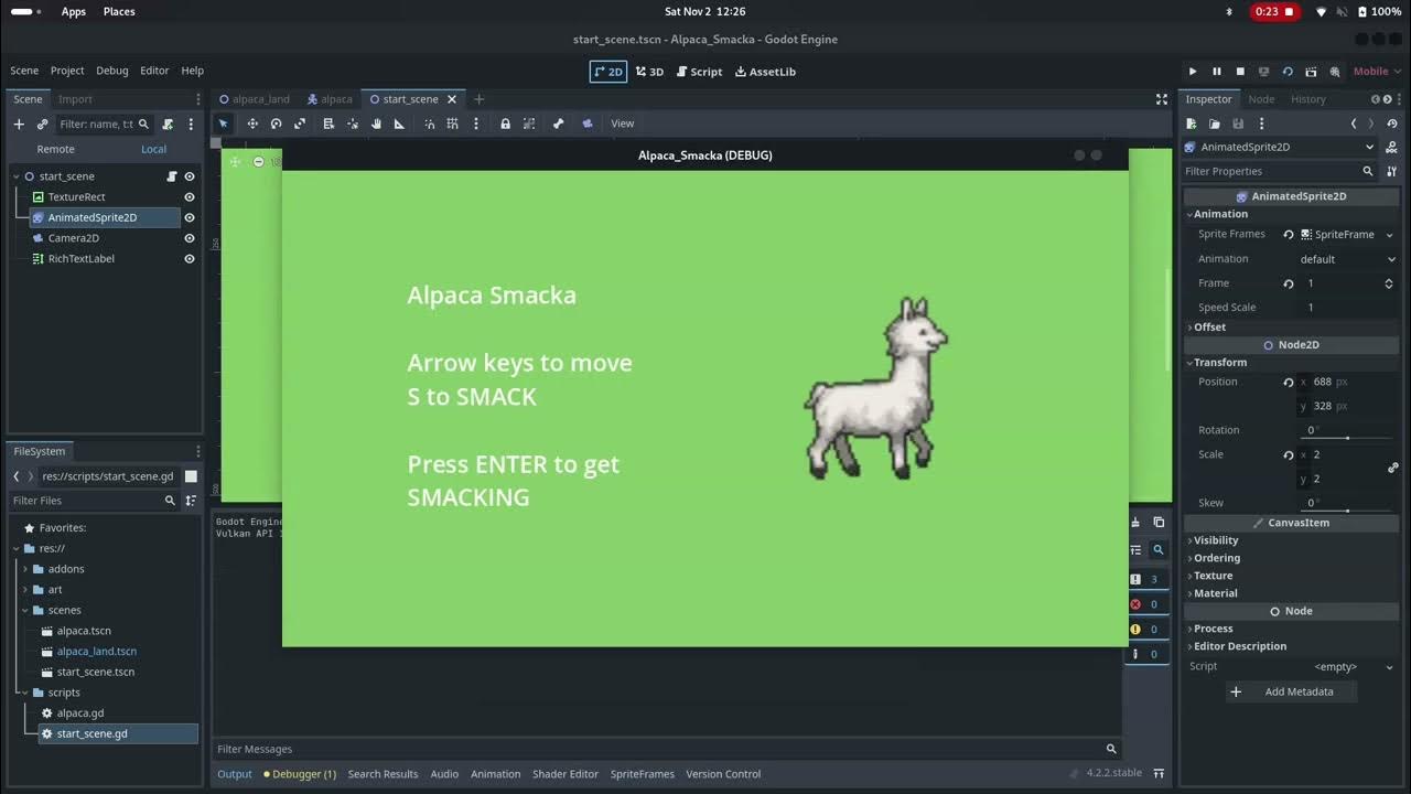 Godot 2D - how to build a basic start screen - YouTube