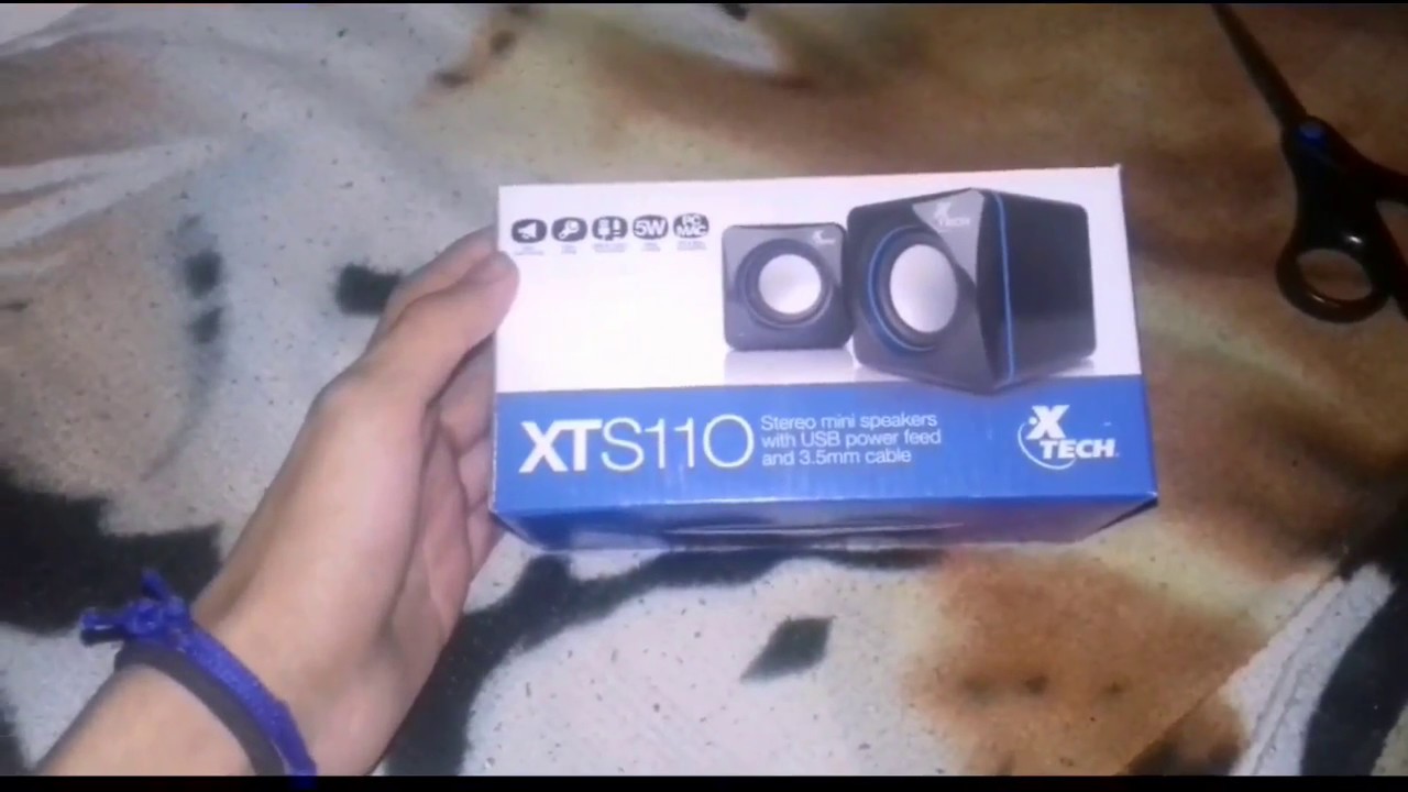 Unboxing y review de parlantes x tech para Pc y celular - YouTube