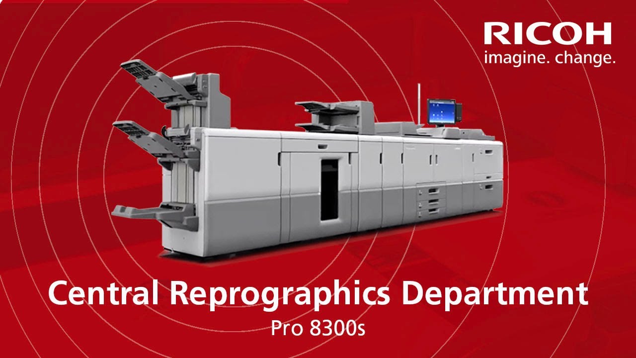 The New Ricoh Pro 8300 Series Central Reprographics Department - YouTube