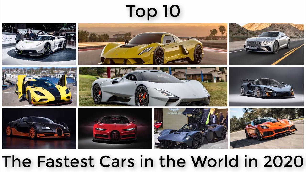 Top 10 Fastest Cars in the World in 2020 - YouTube