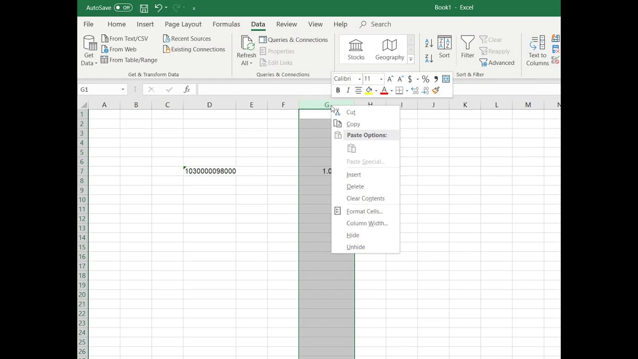 Excel : turn e-notation to text or proper value - YouTube