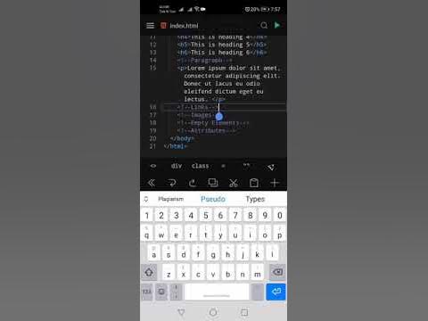 Spck Editor: HTML Tutorials sa Mobile Part2 - YouTube