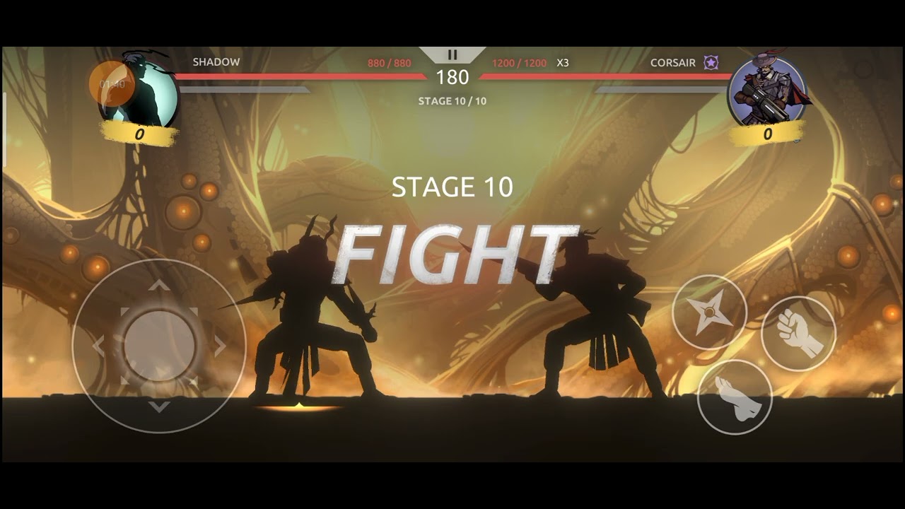 Shadow fight: Shades(beta) last boss "Corsair" Gameplay - YouTube
