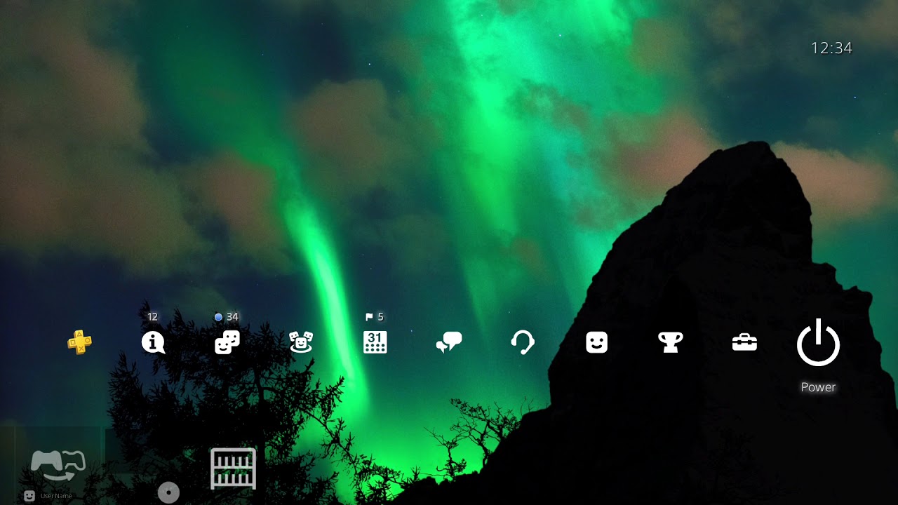 Northern Lights Over Mountain PS4 Dynamic Theme - YouTube