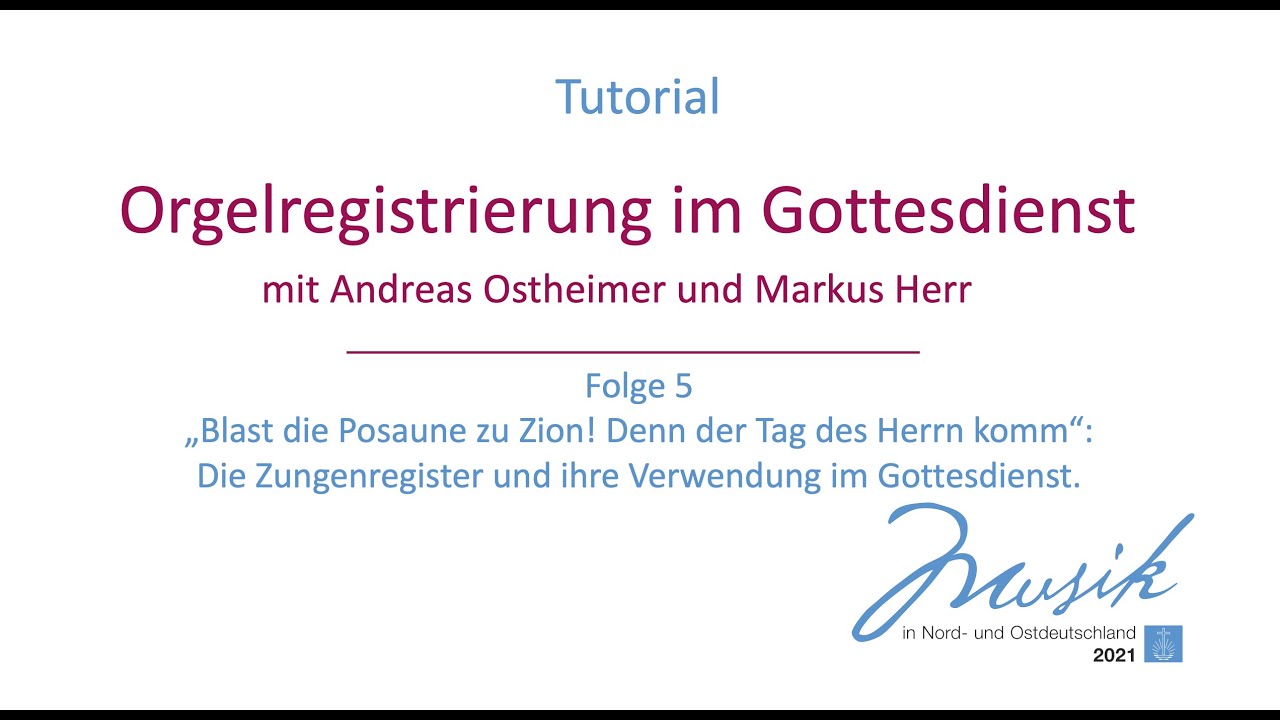 Orgelregistrierung. Tutorial Nr. 5 - YouTube
