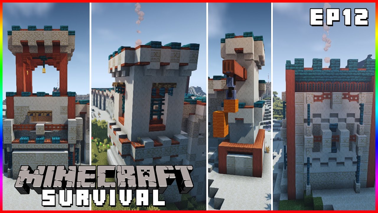 Minecraft 1.16 Survival Let's Play - Village Guard Towers! Ep 12 - YouTube