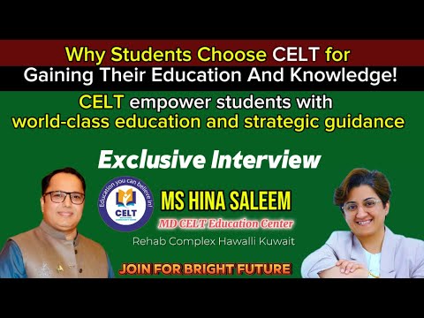 Exclusive Interview | Ms Hina Saleem | MD CELT Education Center | Rehab ...