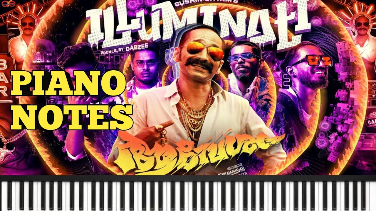 Illuminati Song | Piano Notes| Aavesham | Fahadh Fassil | Jithu ...