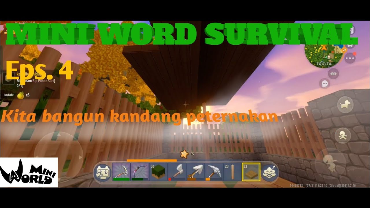 Mini word survival membuat peternakan #4 - YouTube