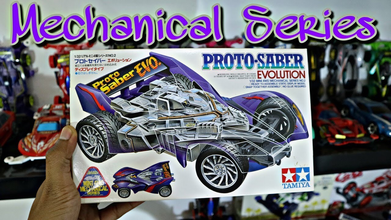 Unboxing Proto Saber Evolution || Tamiya Mini 4WD Mechanical Series ...