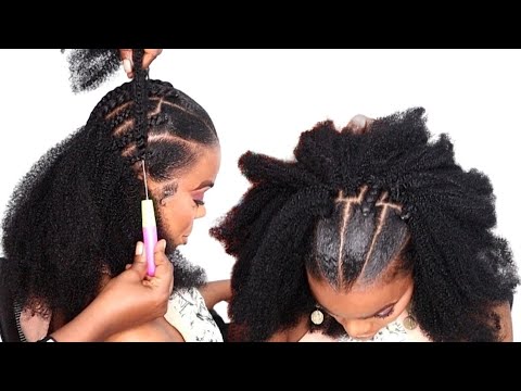 Wow😱Under 30mins! Quick and Simple Afro Braid Hairstyle for Black ...