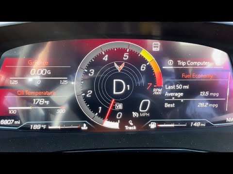 Drive Modes & gauges in the 70th Anniversary Corvette Stingray. Track ...