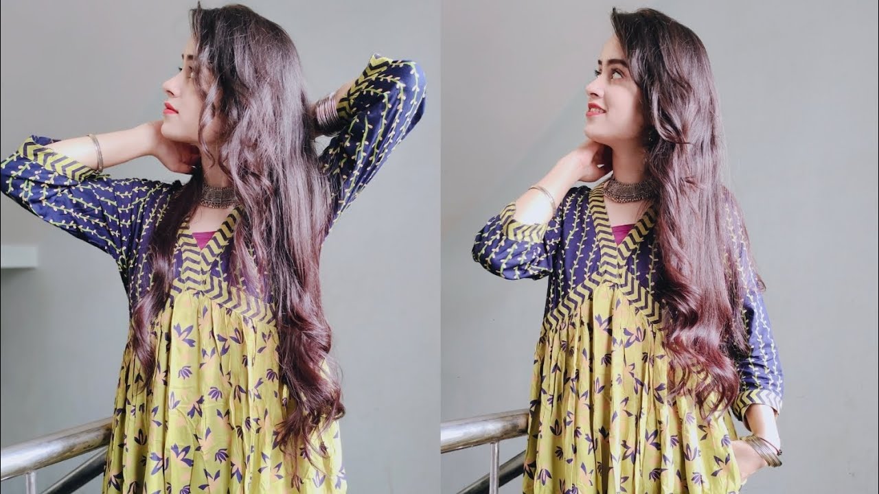 Blow dry look with Straightener | At home| MAHLAKA WARSI - YouTube