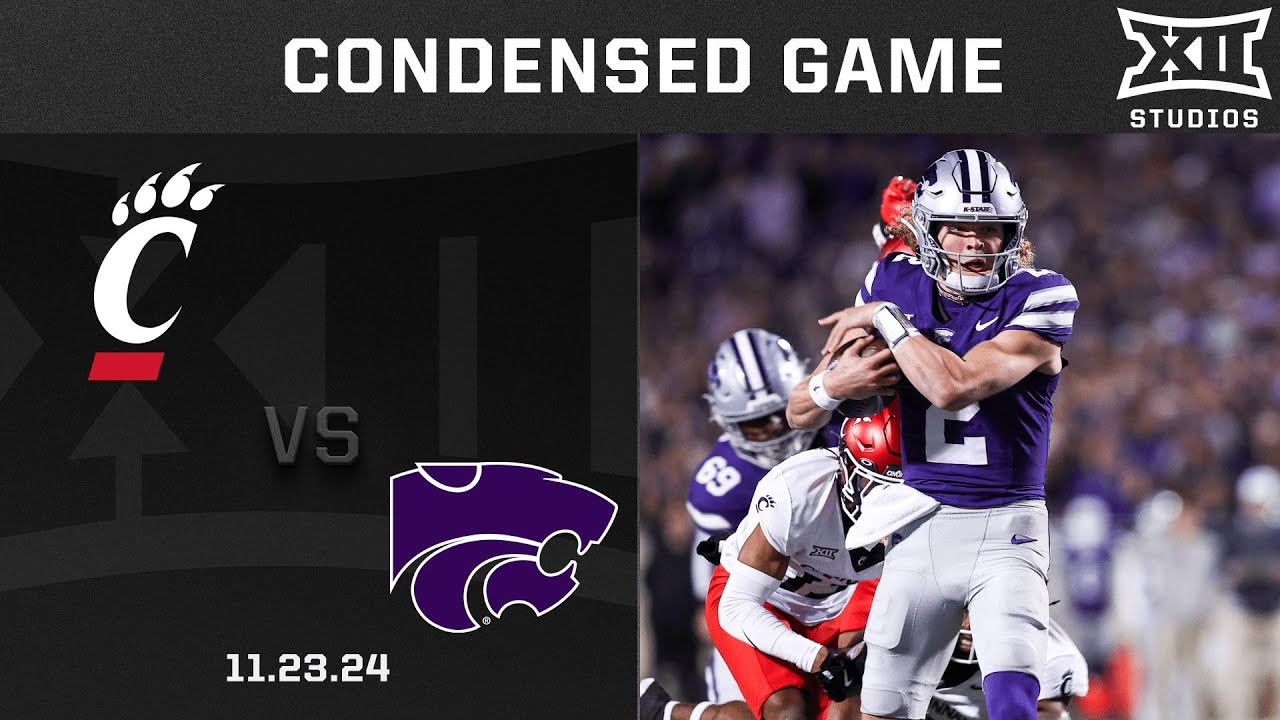Cincinnati vs. Kansas State Condensed Game | 2024 Big 12 Football - YouTube