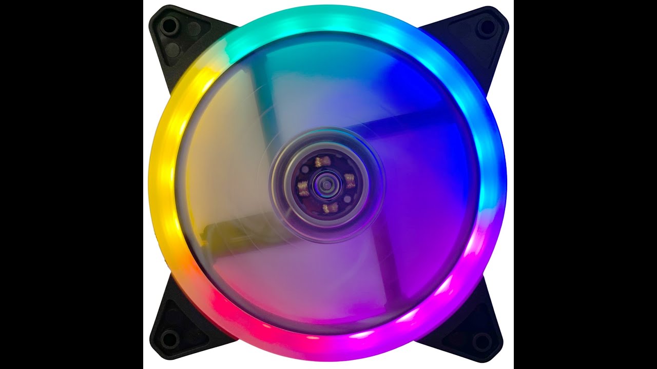 FAN RGB DUPLA FACE 120MM CONEXÃO MOLEX - YouTube