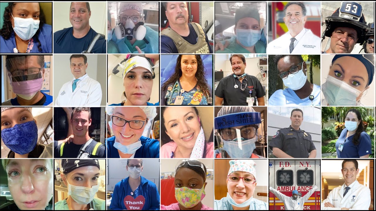 United We Stand.... tribute to first responders and essential workers ...