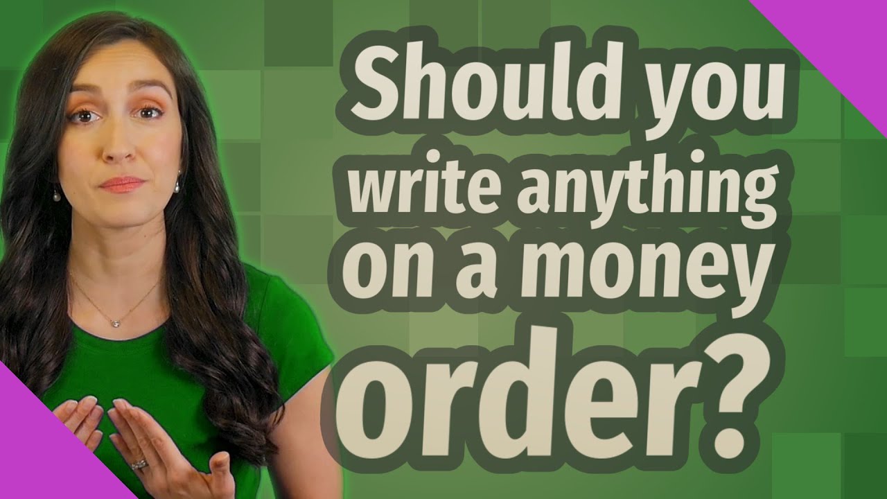 Should you write anything on a money order? - YouTube
