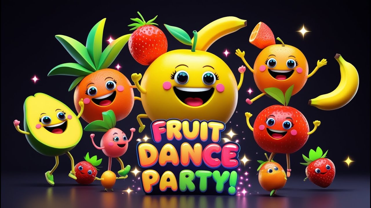 Sensory Animation for Kids | Fruit Dance Party! | Mango, Kiwi, & More ...