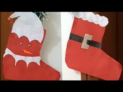 How to make Christmas Socks/Christmas Crafts and Decoration - YouTube