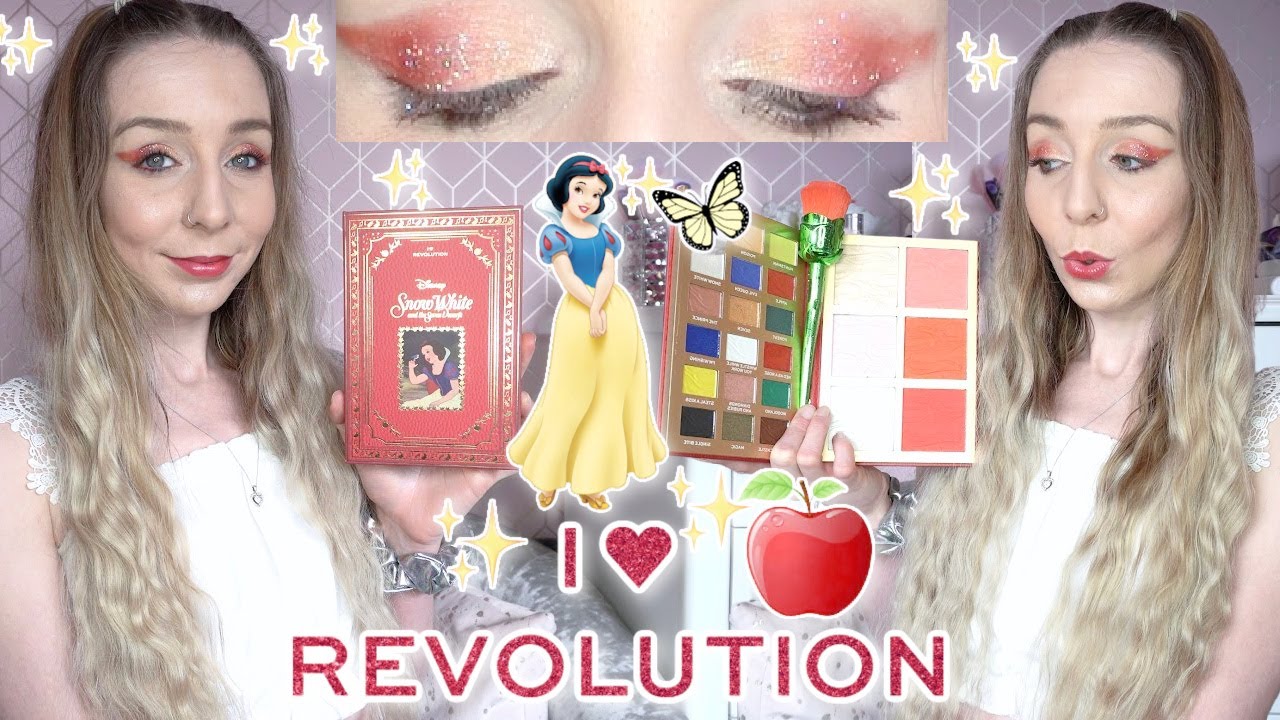 SNOW WHITE DISNEY PRINCESS MAKEUP COLLECTION 🍎 I HEART REVOLUTION 🪞 ...
