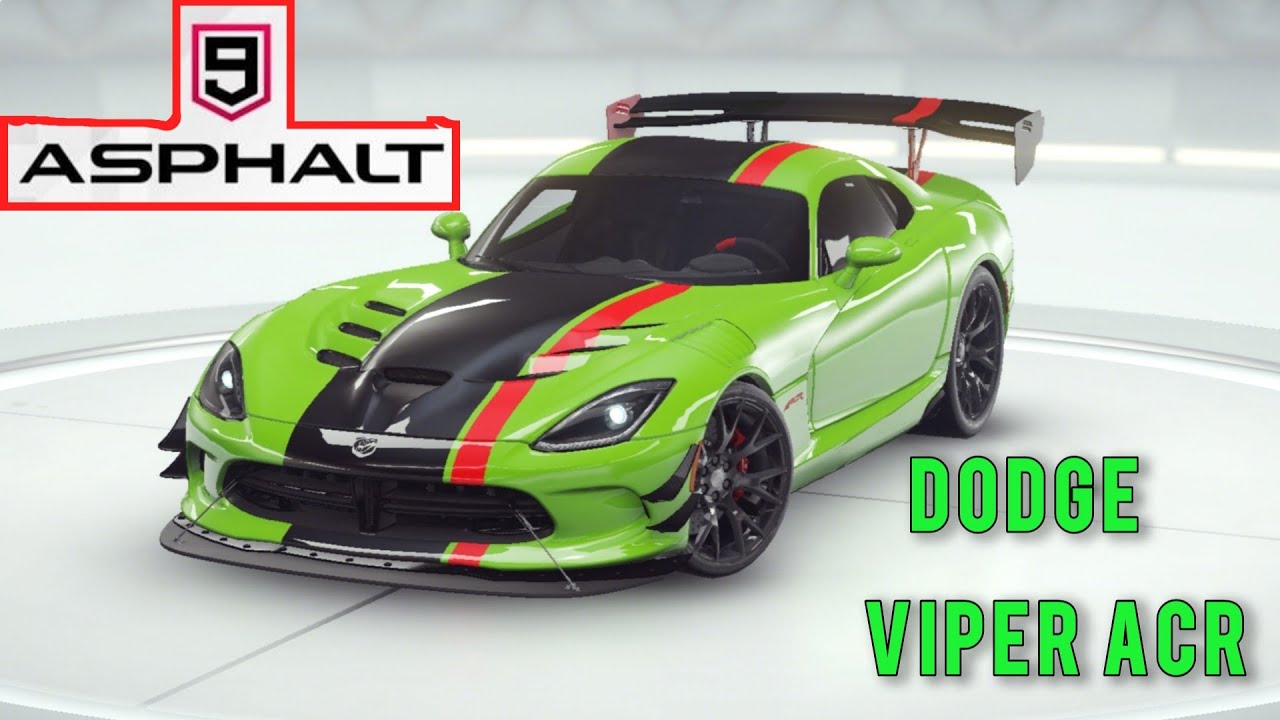 DODGE Viper Acr Gameplay | Asphalt 9 Legends| - YouTube