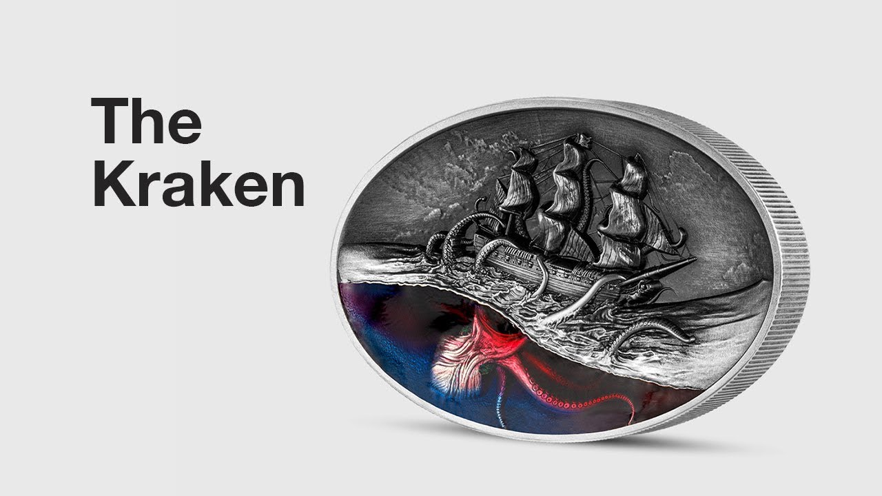 The Kraken 5oz 999 Fine Silver Concave Collectible Coin with Double ...