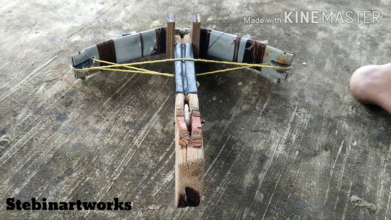 Selfmade crossbow - YouTube
