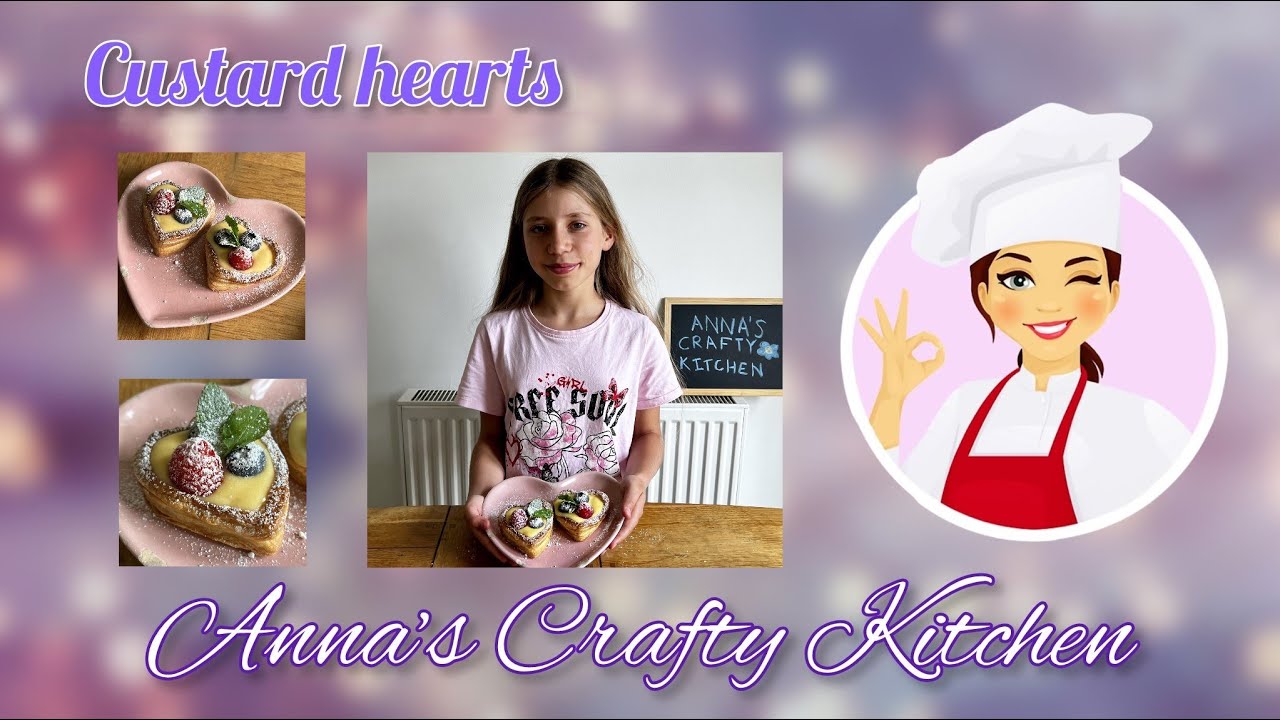 Anna's Crafty Kitchen - Custard hearts - YouTube