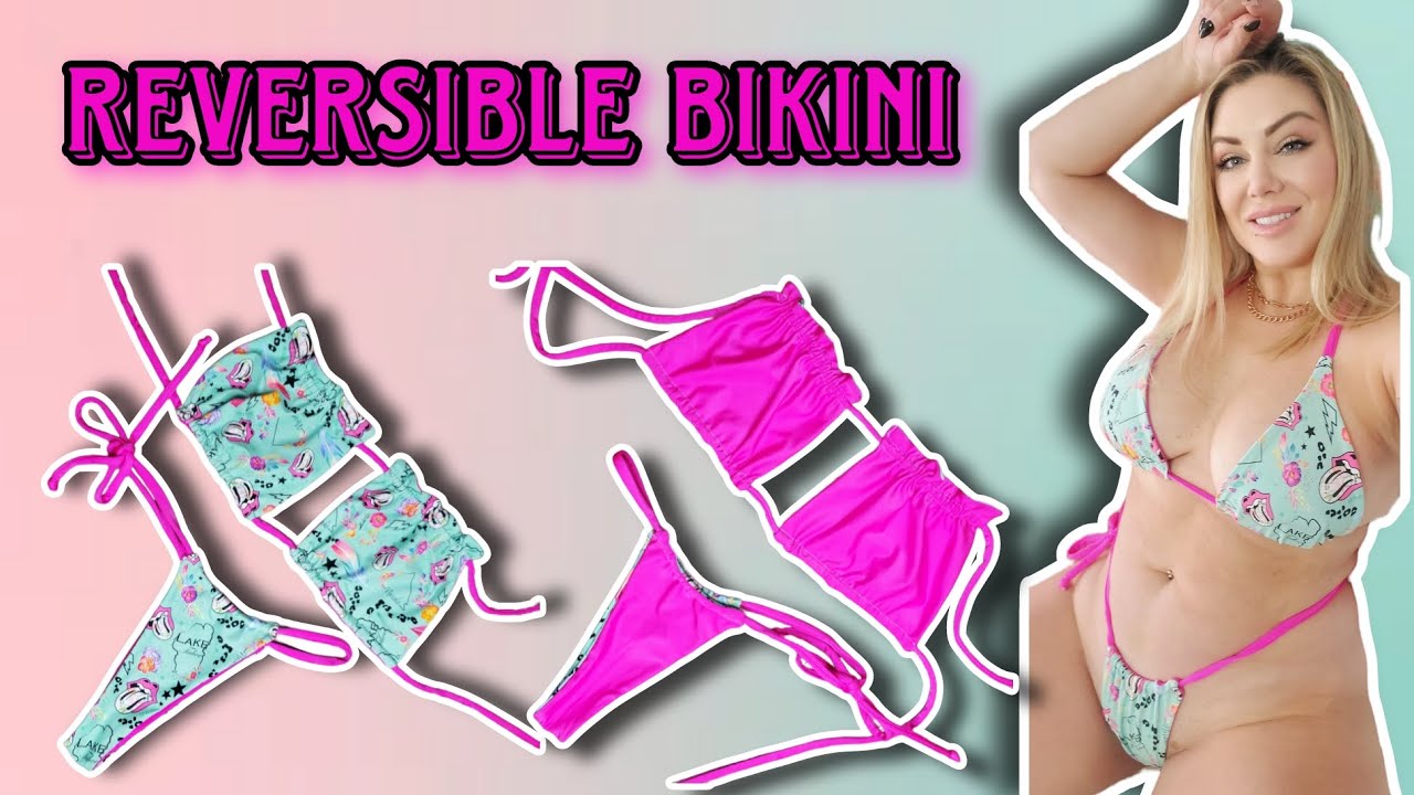 REVERSIBLE BIKINI | TUTORIAL | TRY ON - YouTube
