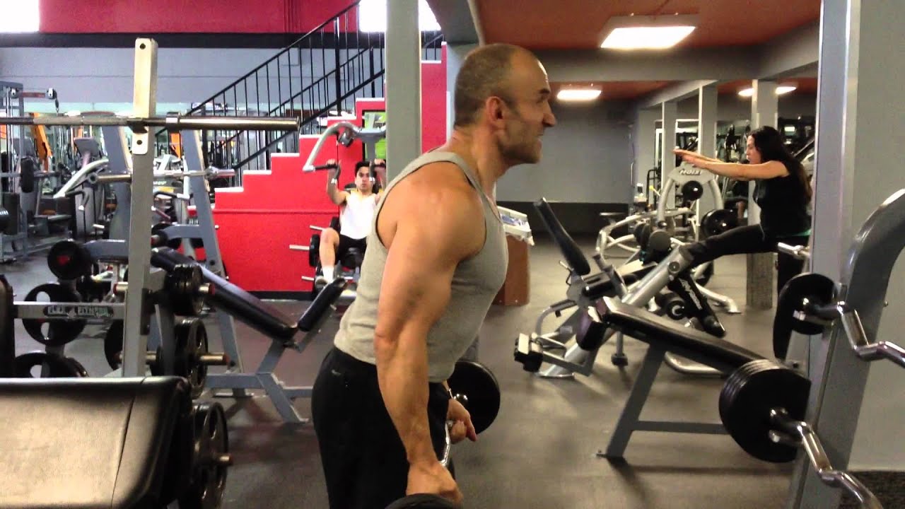 Z bar bicep curl - YouTube