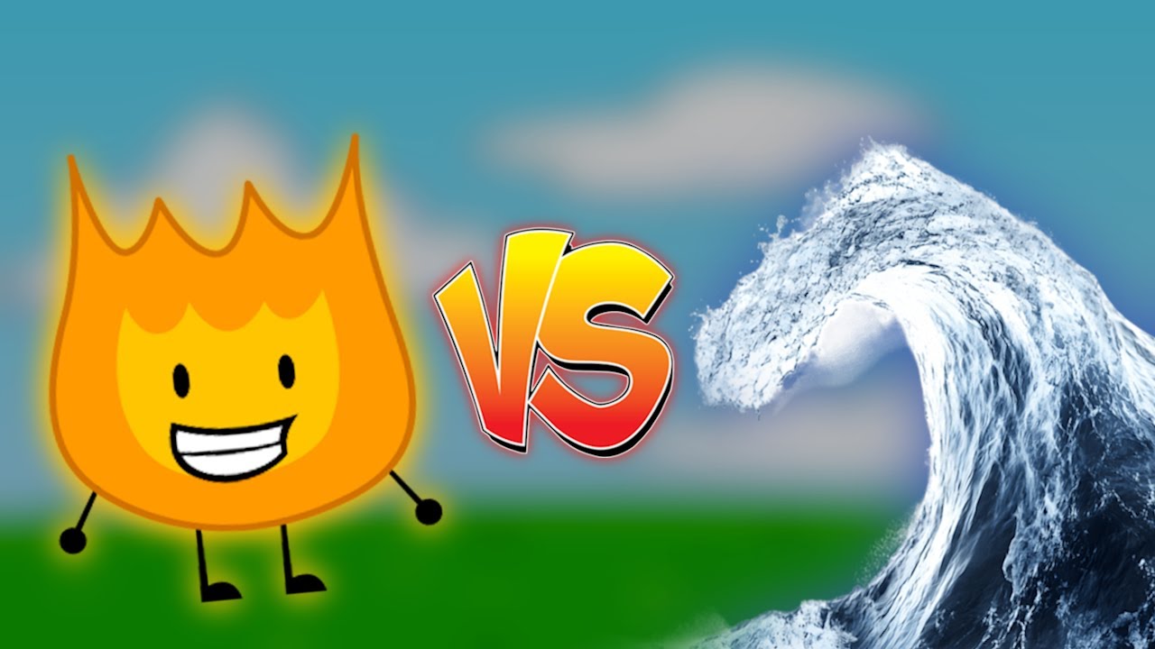 Firey VS Water | BFDI render animation - YouTube