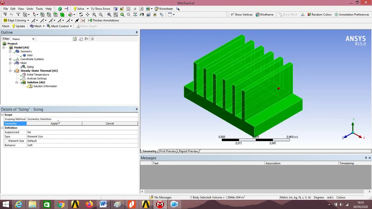 Steady-State Thermal Analysis with Ansys Workbench 15 Tutorial (For Basic) - YouTube