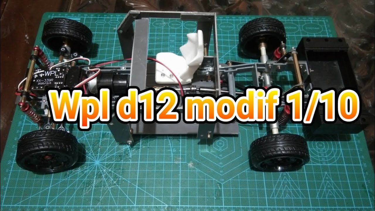 Wpl d12 modif jadi rc 1/10 - YouTube