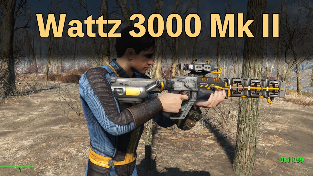 【Xbox】Fallout 4 MOD「Wattz 3000 MkII」試し撃ち - YouTube