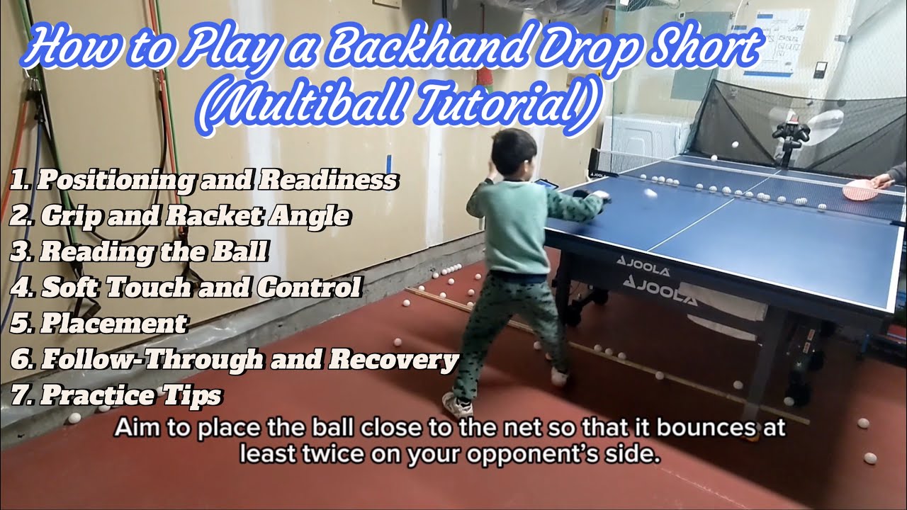 How to Play a Backhand Drop Short: Table Tennis Multiball Tutorial - YouTube