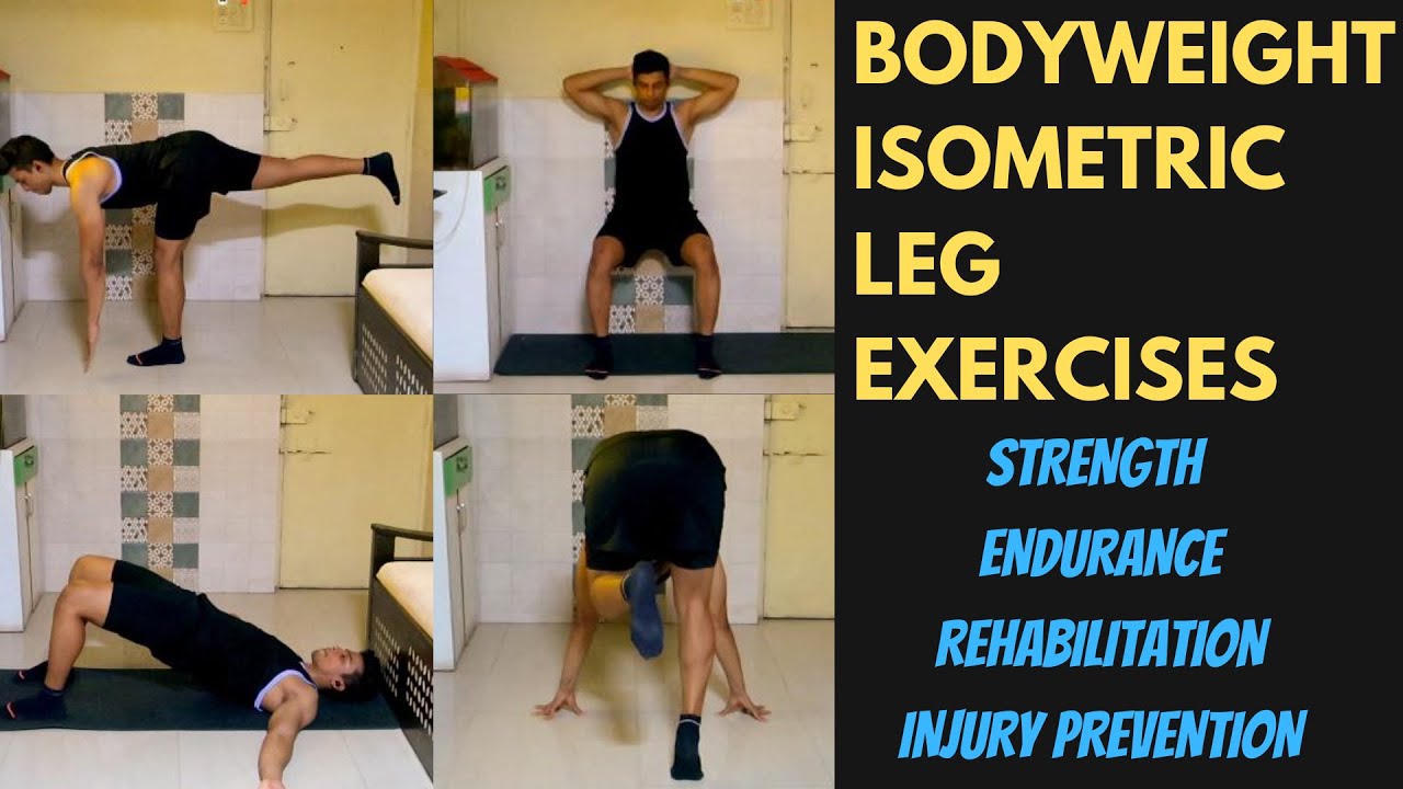 Body Weight Isometric Leg Exercises | Leg Workout For Injury Prevention ...