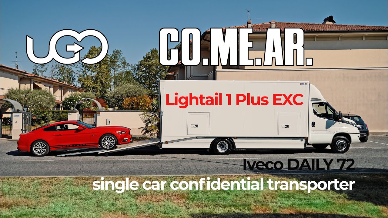 Comear Lightail 1 Plus EXC enclosed car transporter on Iveco Daily 72 ...