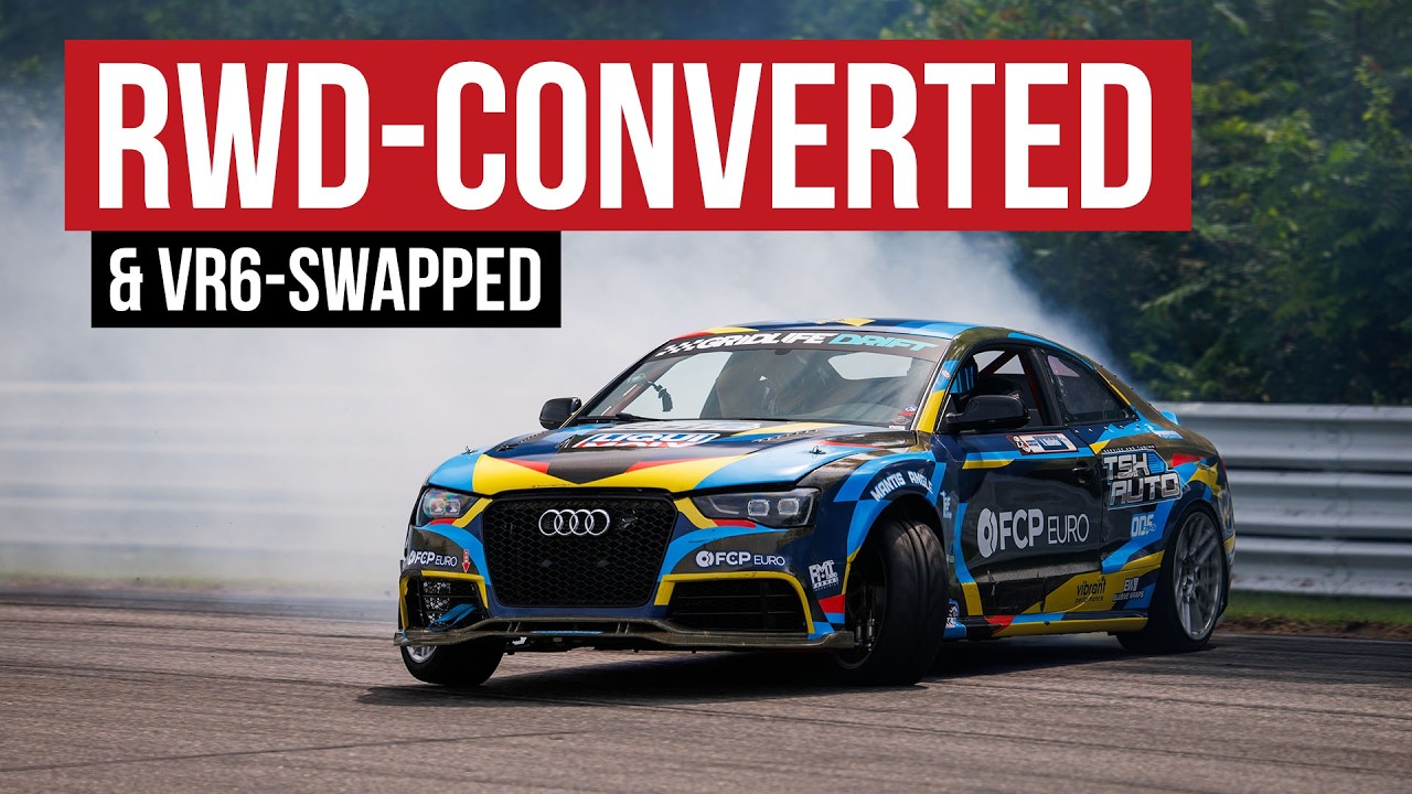 Audi RS5 w/ Destroked VR6 Spins Only The Rear Tires - YouTube