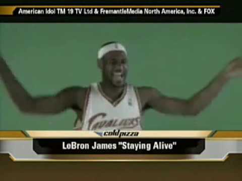 LeBron James singing "Staying Alive" - LMAO - YouTube