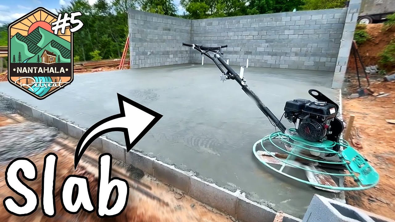 Prep and Pour a Concrete Slab | Building The Nantahala Retreat #5 - YouTube