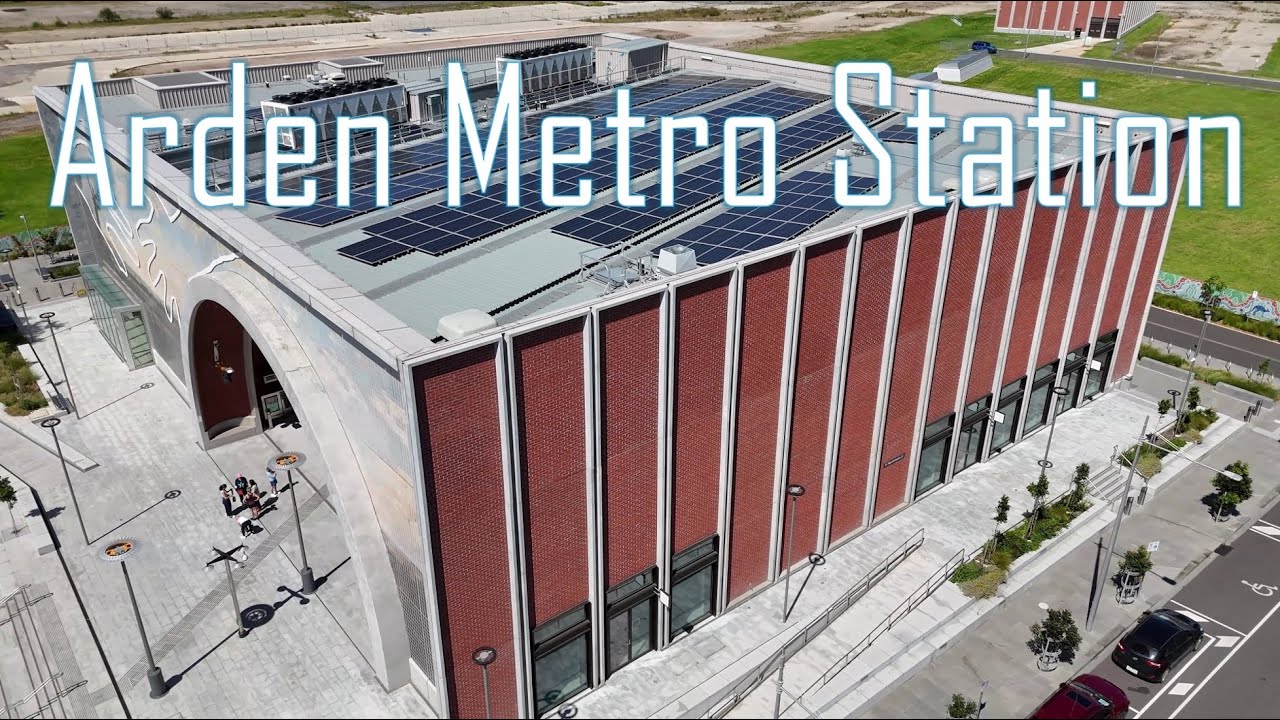 Arden Metro Station from the air, North Melbourne, Victoria Australia ...