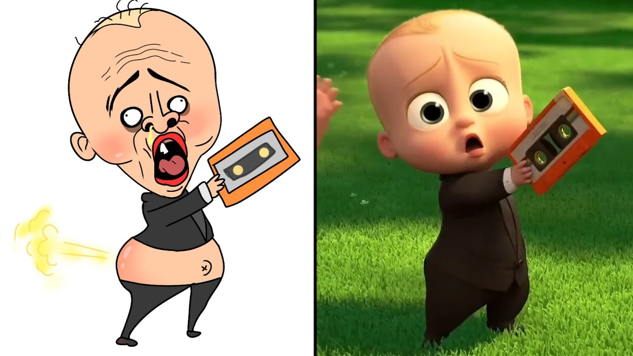 The Boss Baby - Tim Vs Baby Gang Drawing Meme | Funny Baby Boss - YouTube