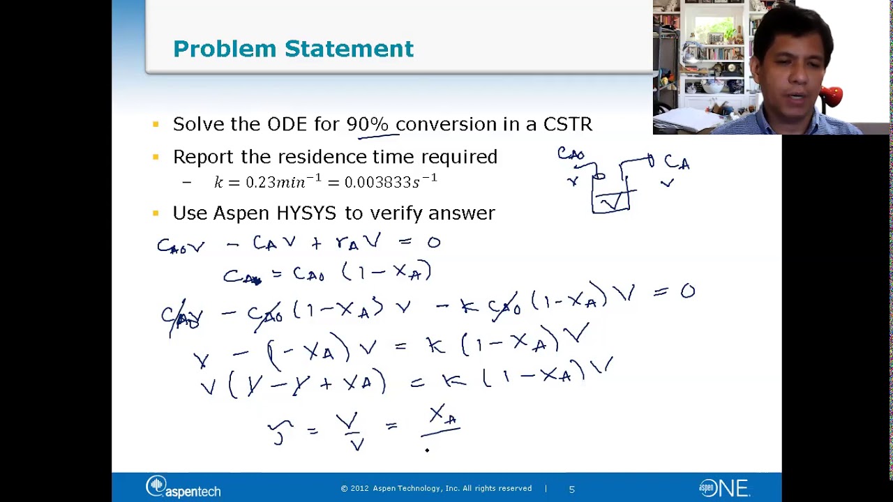 CSTR Aspen Hysys - YouTube