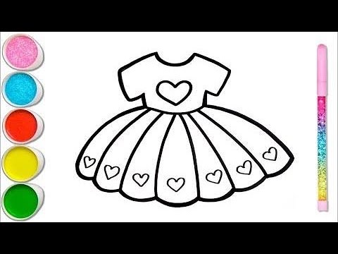 How to Draw a Frock|| Easy Girl's Dress drawing step by step||Drawing ...