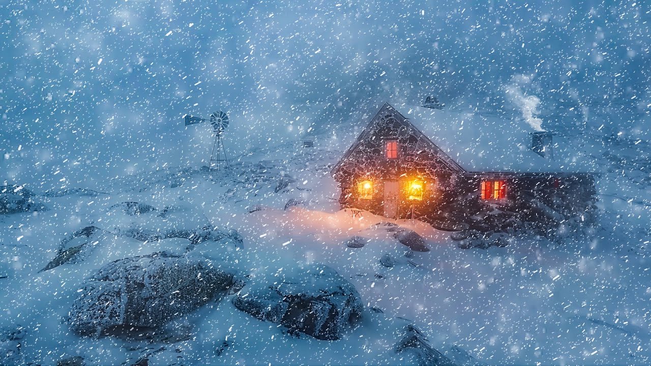 Extreme Cold Blizzard Sounds & Arctic Wind Howls ┇ Winter Tempest, Icy ...